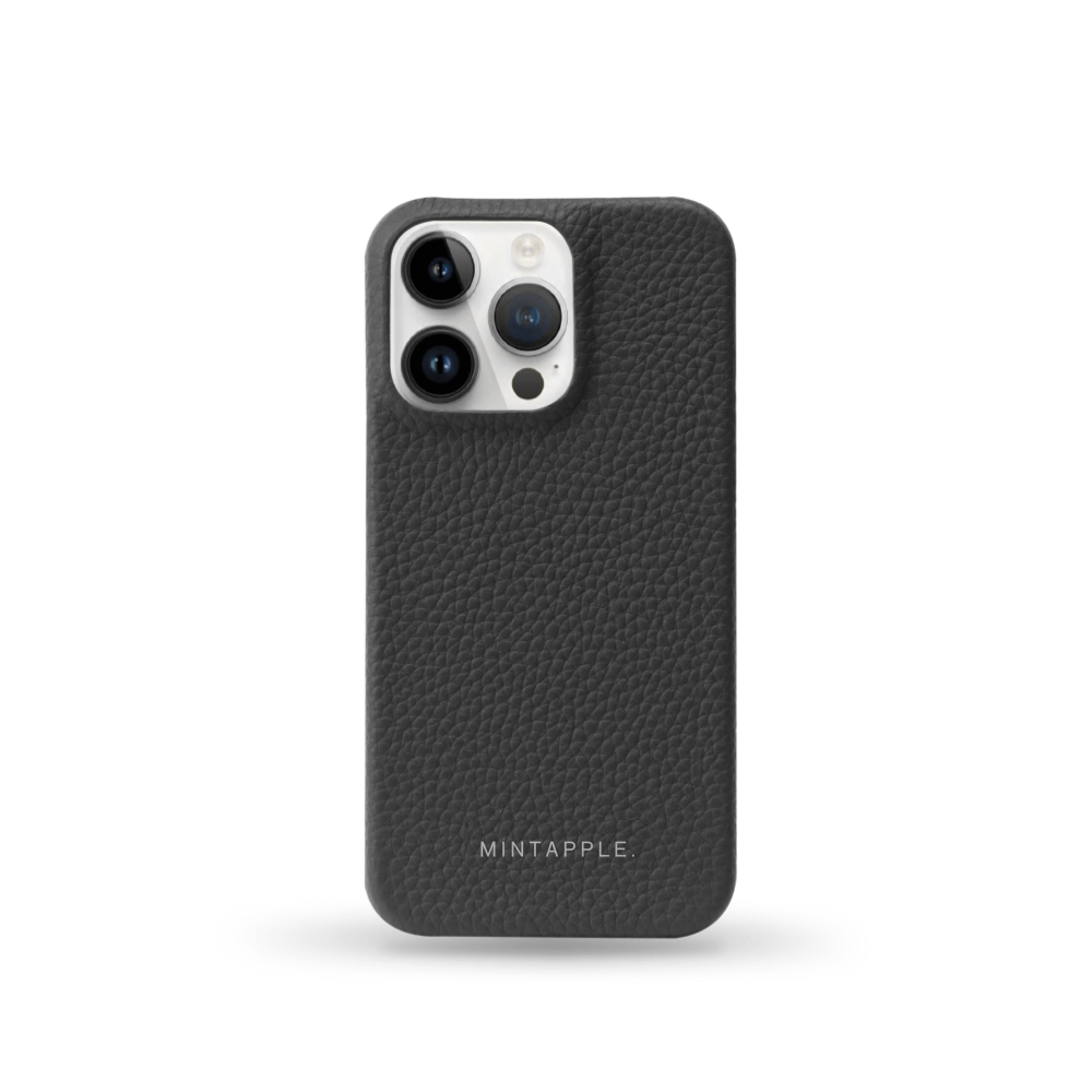 iPhone 15 Pro Case | Top Grain Leather | Black | MagSafe | Wireless ...
