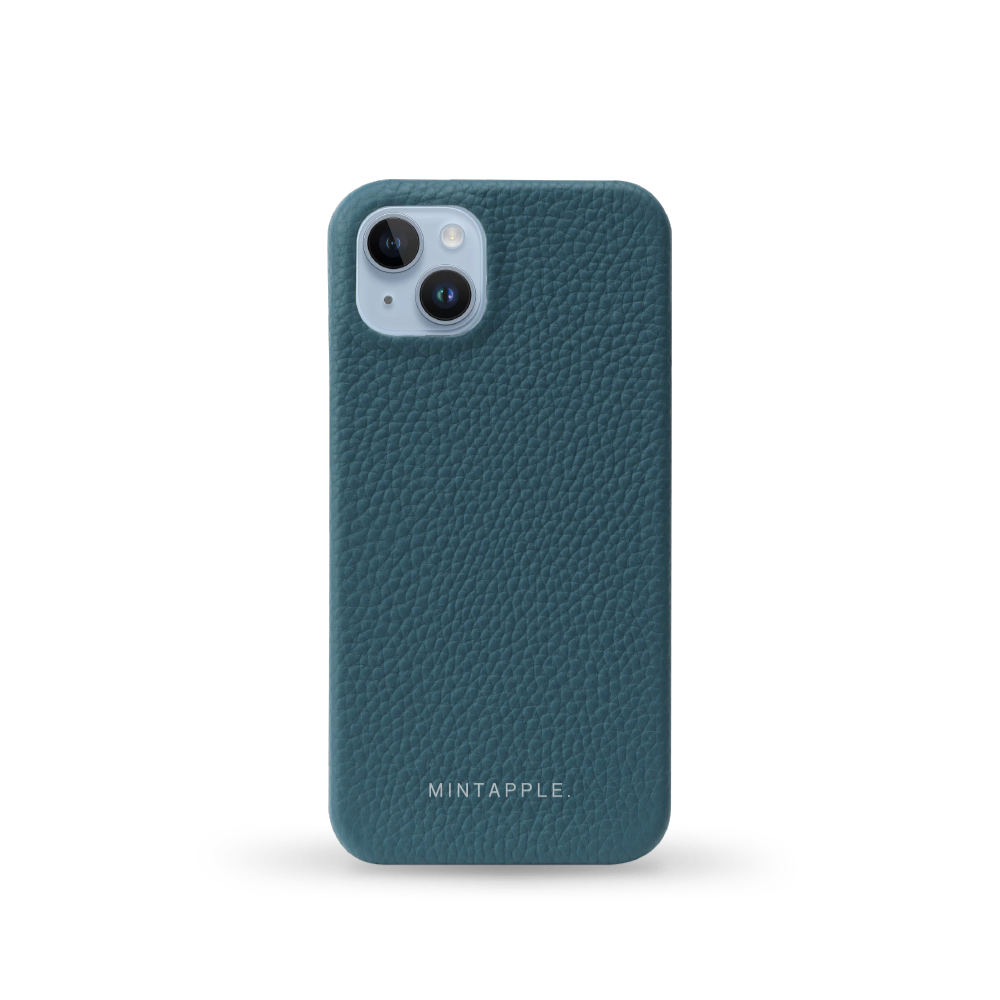 iPhone 15 Case | Top Grain Leather | Teal | MagSafe | Wireless Charging ...